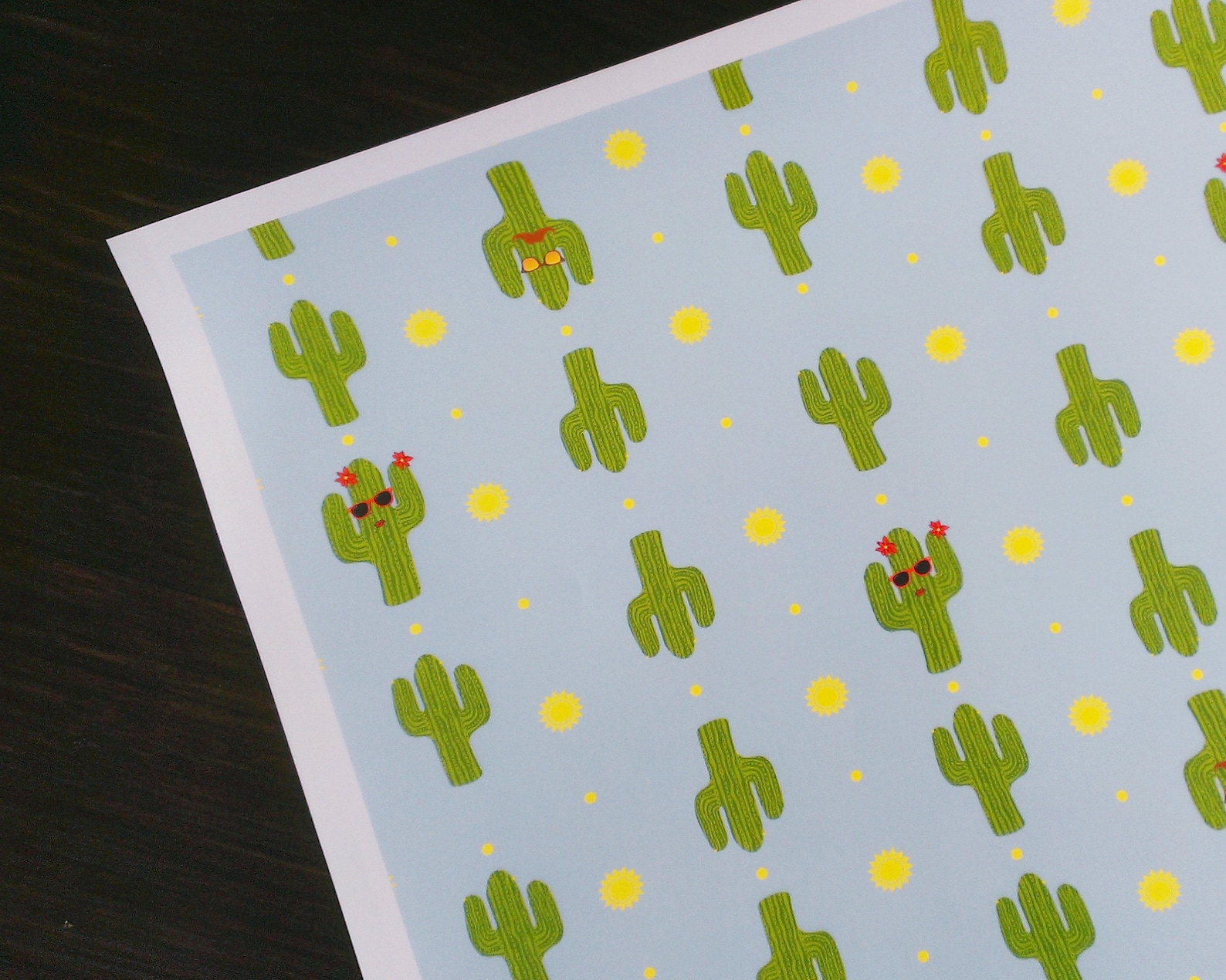 Cactus Gift Wrapping Paper Plant Lady Succulent Gift Wrap Desert Cactus ...