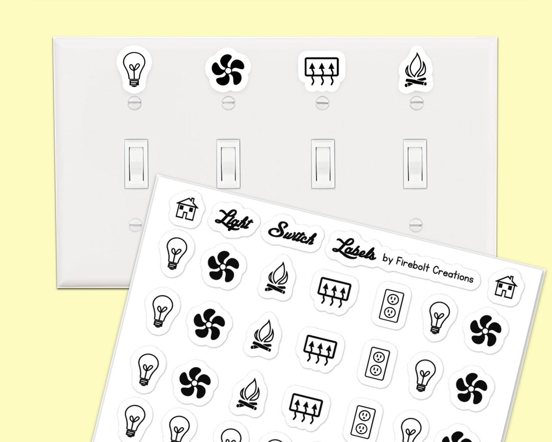 Light Switch Labels, Switch Plate Stickers, USA, Housewarming Gift ...