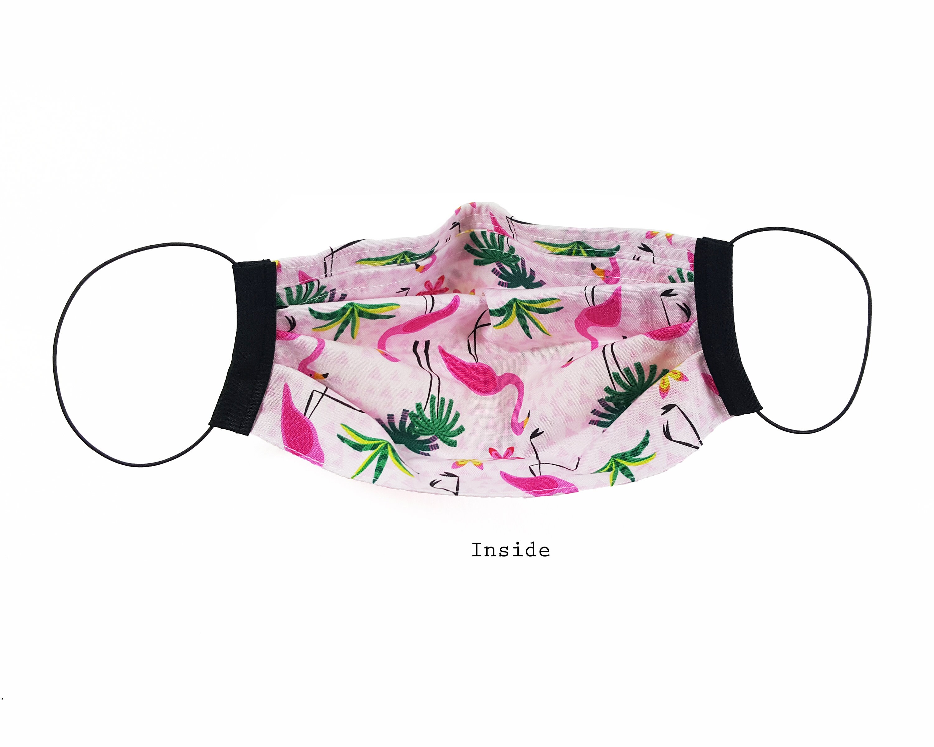 Flamingo Face Mask Pink Mouth Mask With Filter Pocket Kids | Etsy