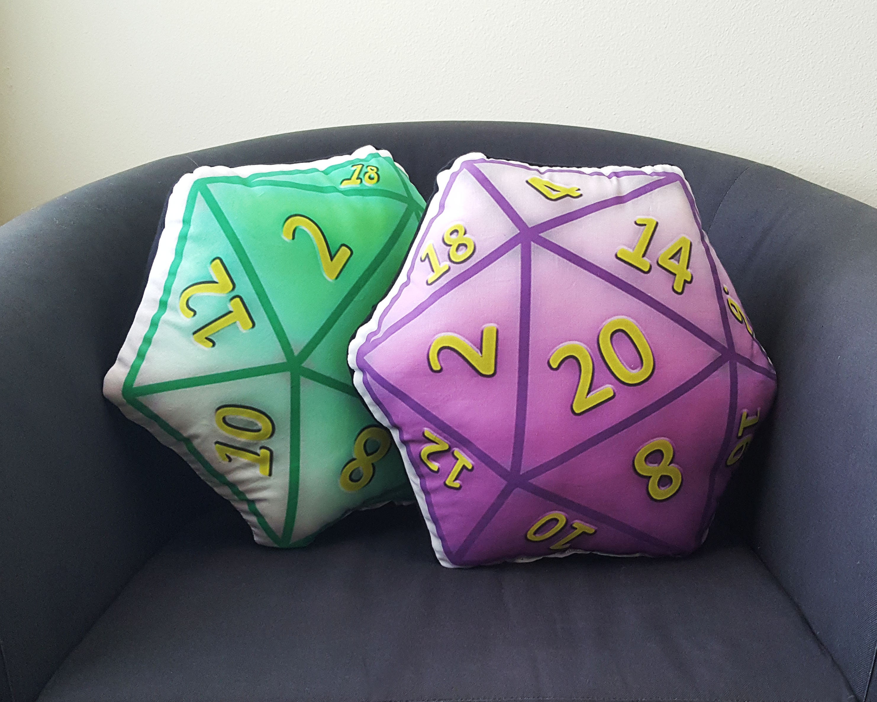 D20 Dice Pillow Polyhedral Dice Cushion Geek Home Decor Gaming - Etsy UK