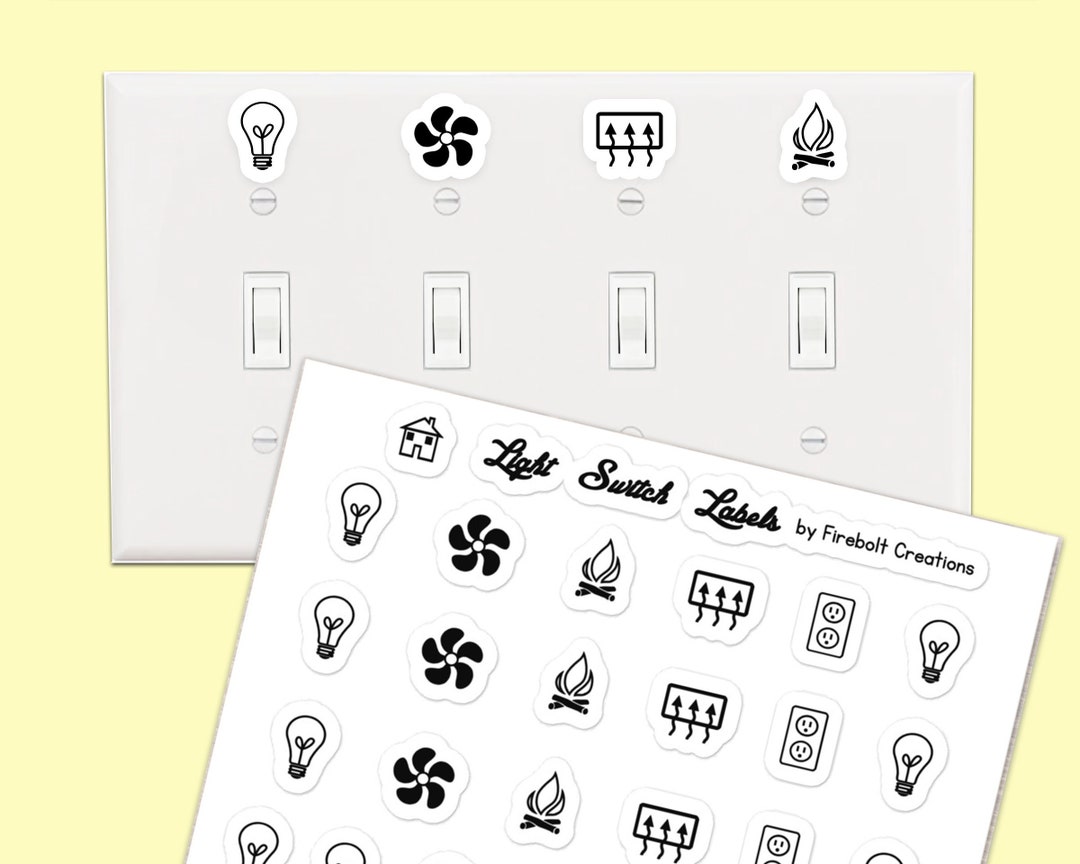 Light Switch Labels Switch Plate Stickers USA Housewarming - Etsy