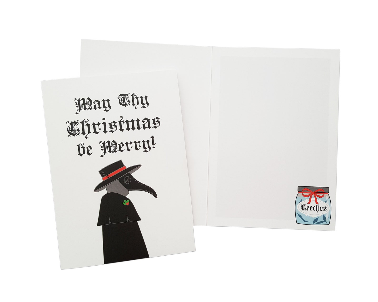 Plague Doctor Christmas Card, Funny Holiday Cards, Merry Christmas ...