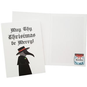 Plague Doctor Christmas Card, Funny Holiday Cards, Merry Christmas ...