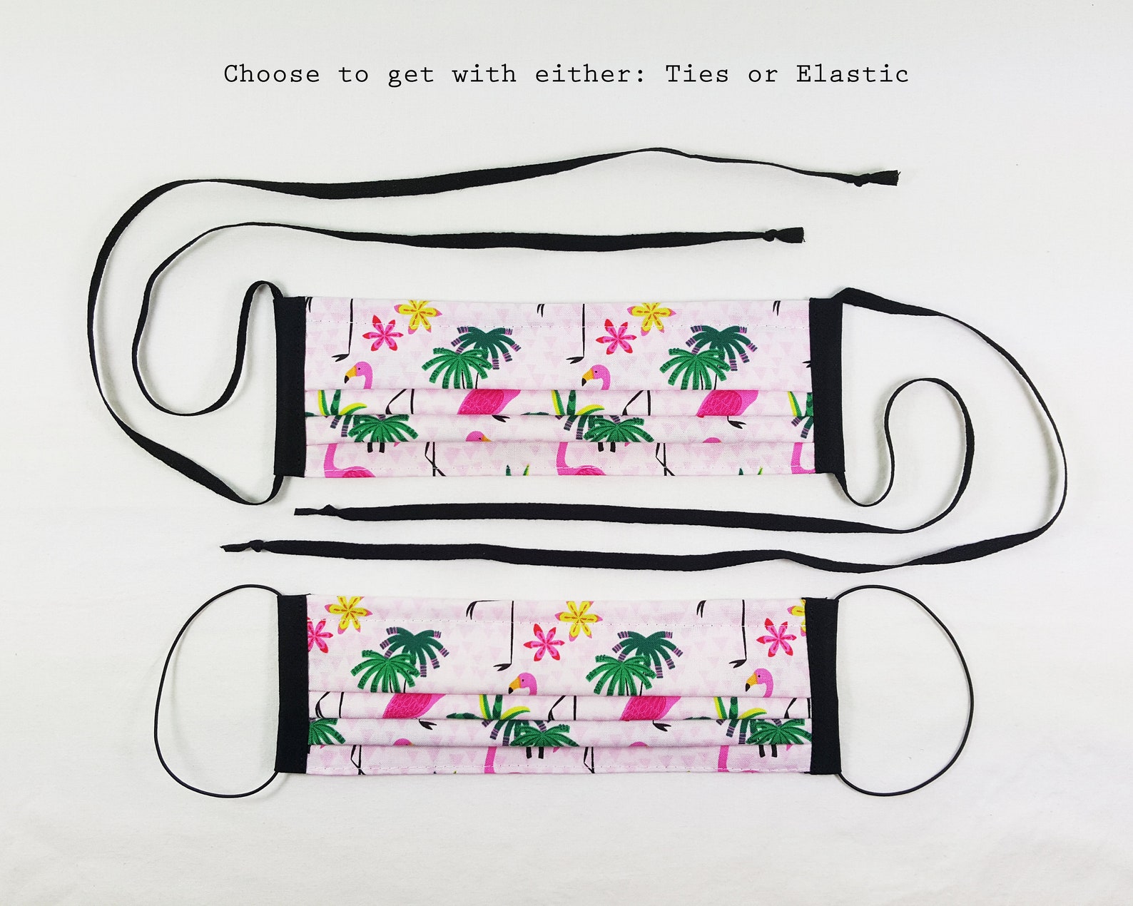 Flamingo Face Mask Pink Mouth Mask With Filter Pocket Kids | Etsy