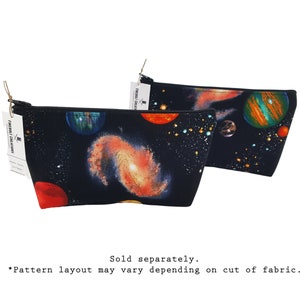 Space Cosmetic Pouch Planets Toiletry Bag Cosmic Accessory Star Zipper ...