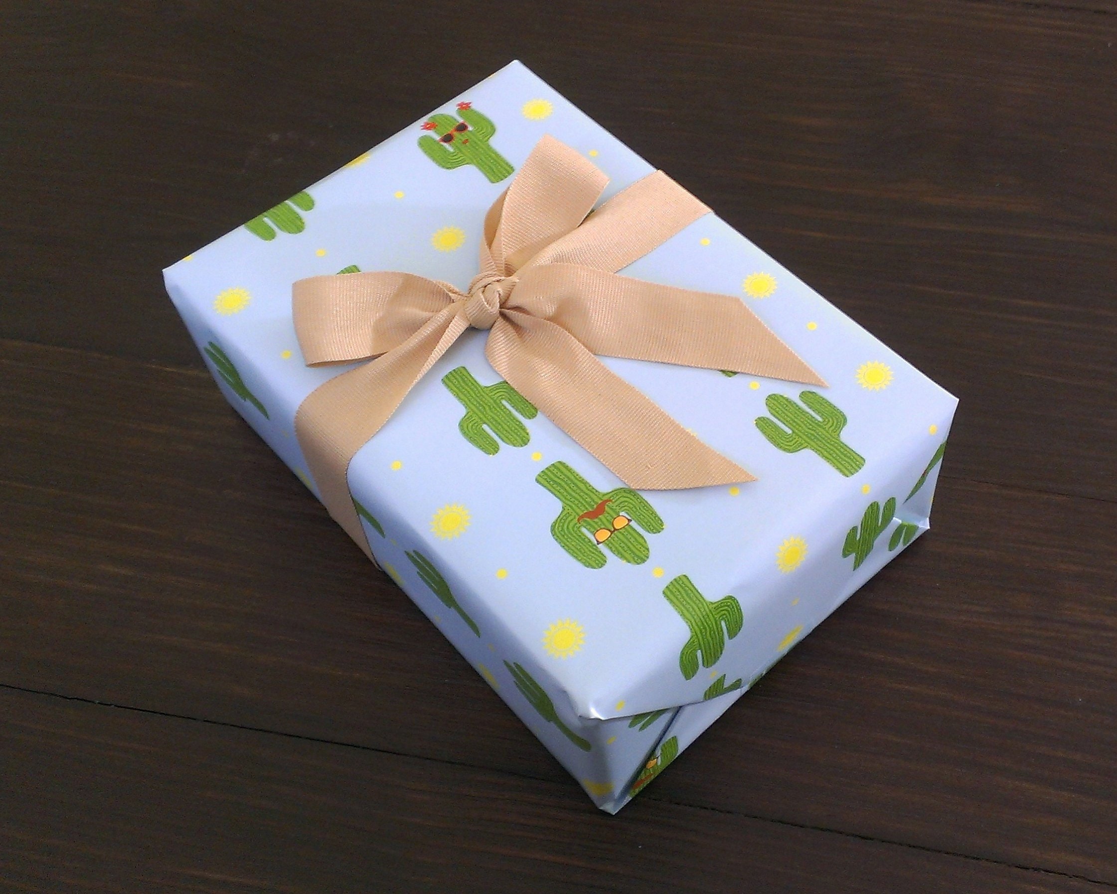 Cactus Gift Wrapping Paper Plant Lady Succulent Gift Wrap Desert Cactus ...