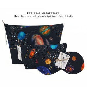 Space Cosmetic Pouch Planets Toiletry Bag Cosmic Accessory Star Zipper ...