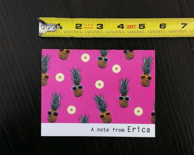 Pineapple Personalized Note Cards With Envelopes Tropical - Etsy
