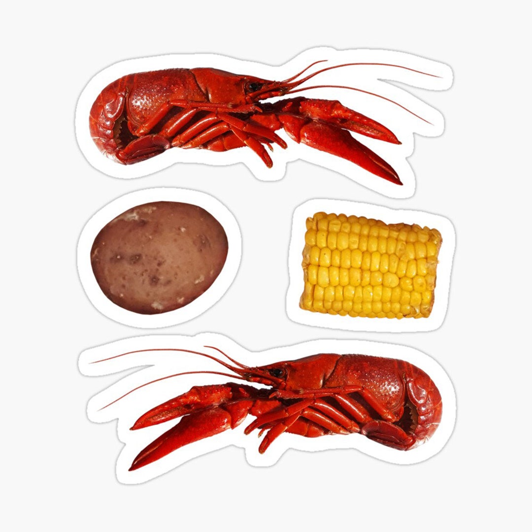 Crawfish Stickers, Cajun Food Stickers, Louisiana Stickers, New Orleans ...