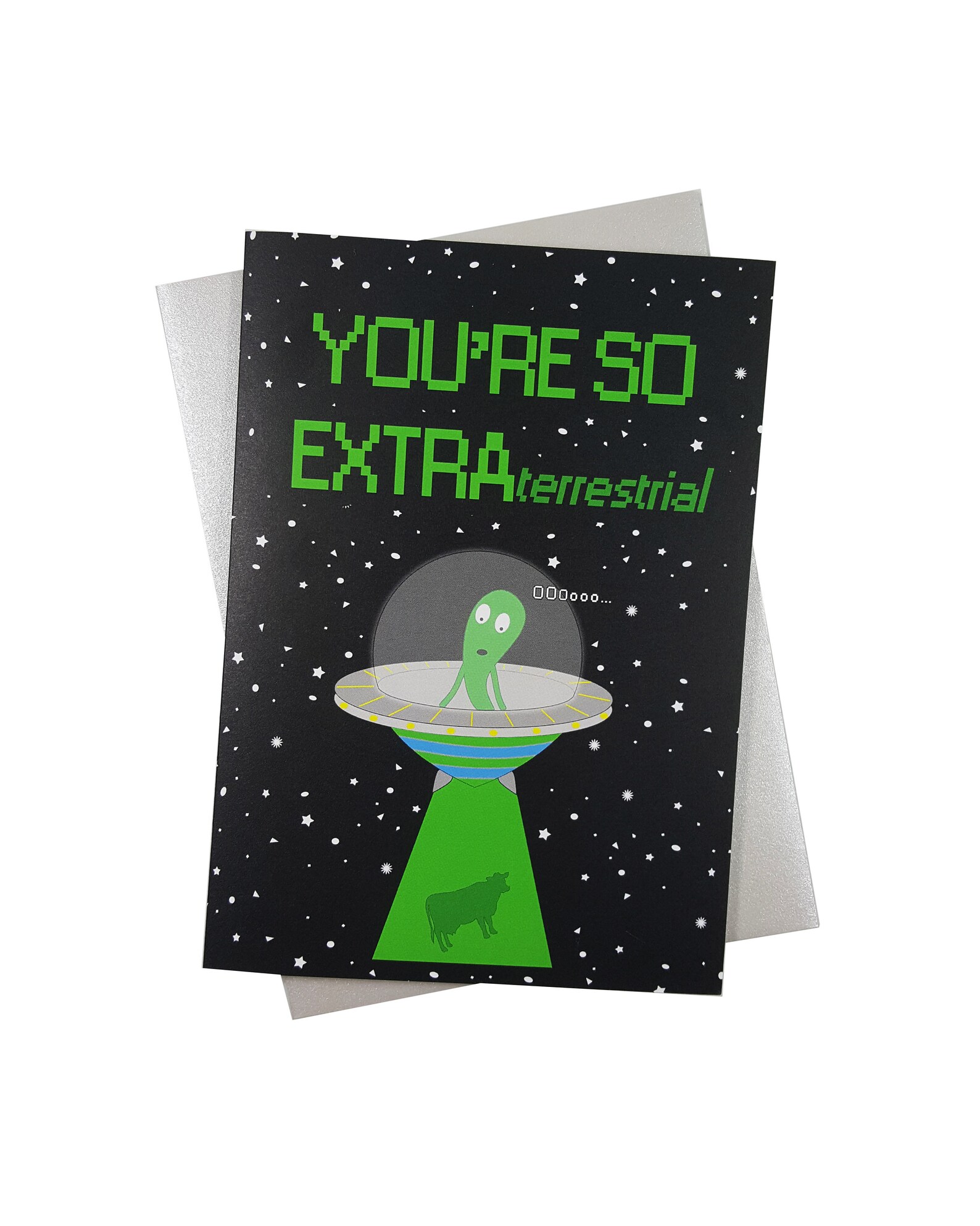 Alien Greeting Card Galaxy Funny Birthday Card Outerspace - Etsy
