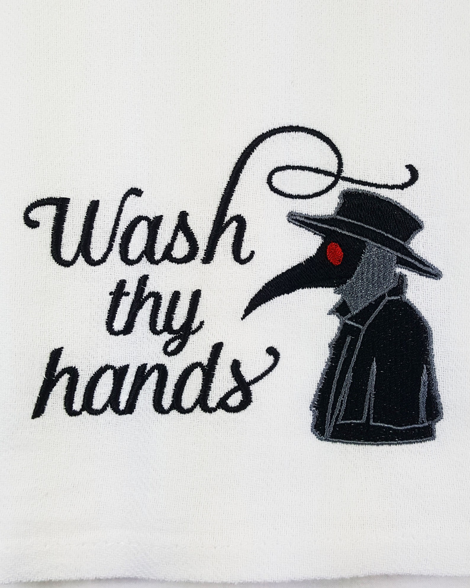 Plague Doctor Kitchen Towel, Funny Hand Towel, Goth Housewarming Gift ...