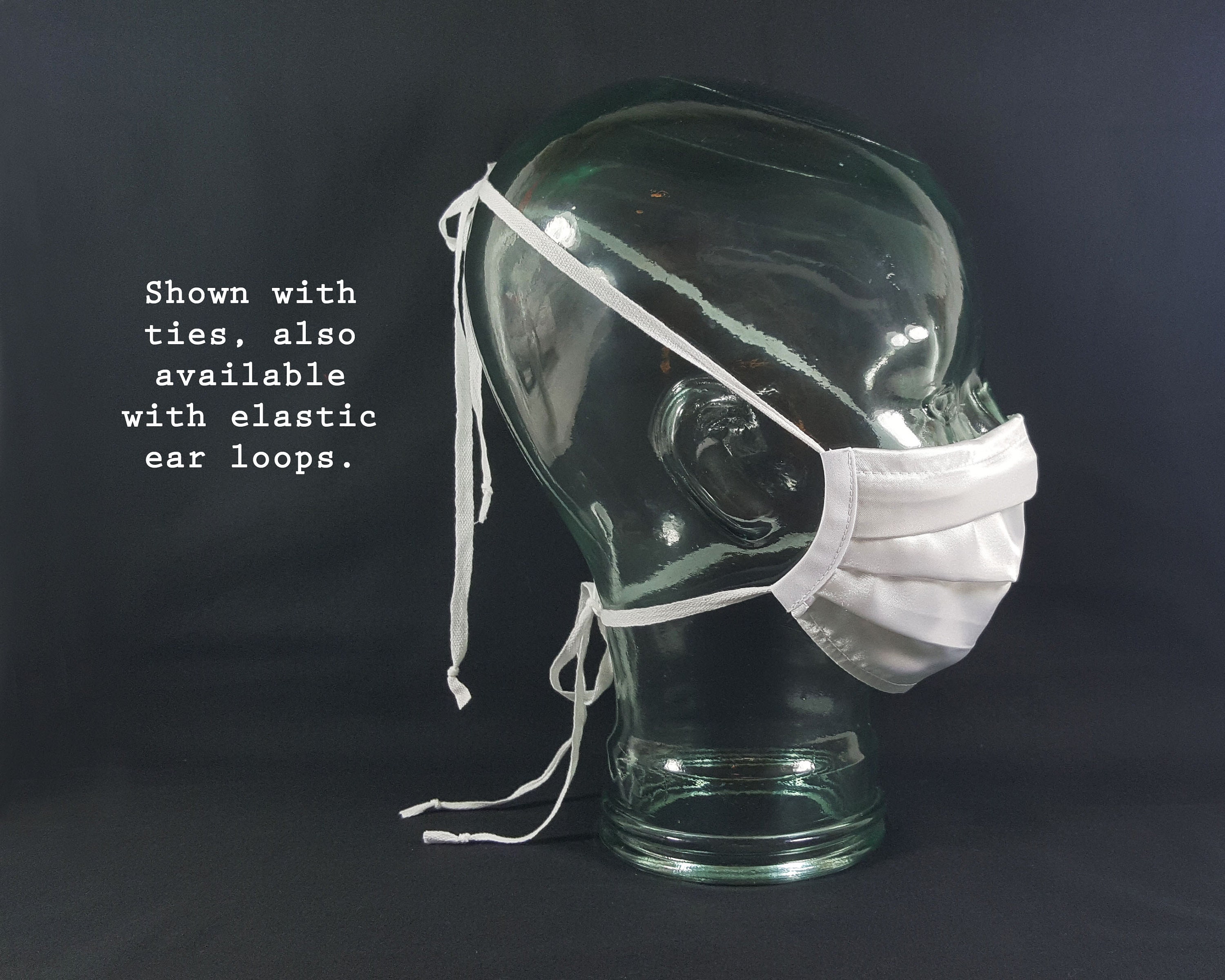 White Satin Face Mask wedding mouth mask church child baptism | Etsy