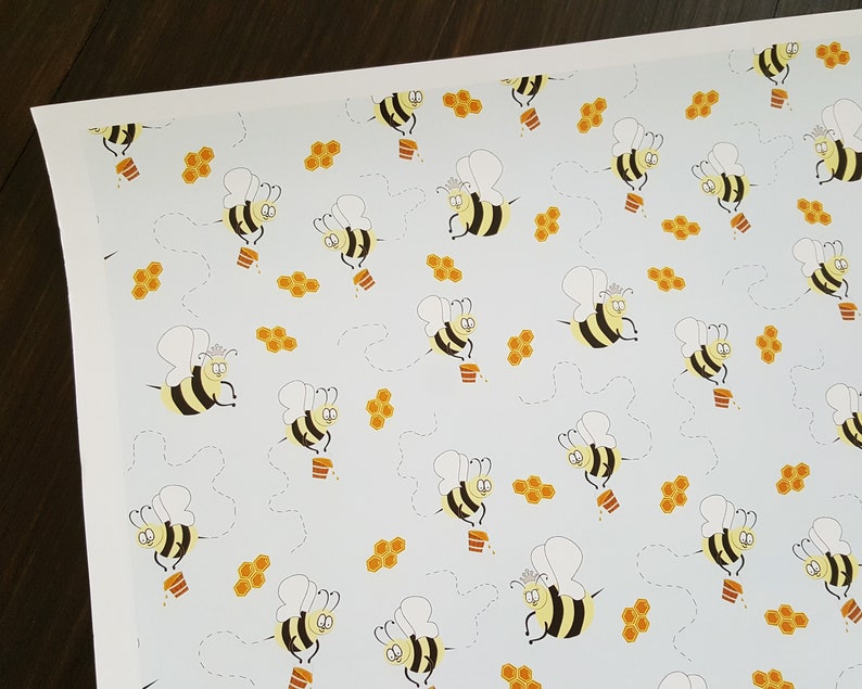 Honeybee Wrapping Paper Queen Bee Gift Wrap bumble bee gift | Etsy