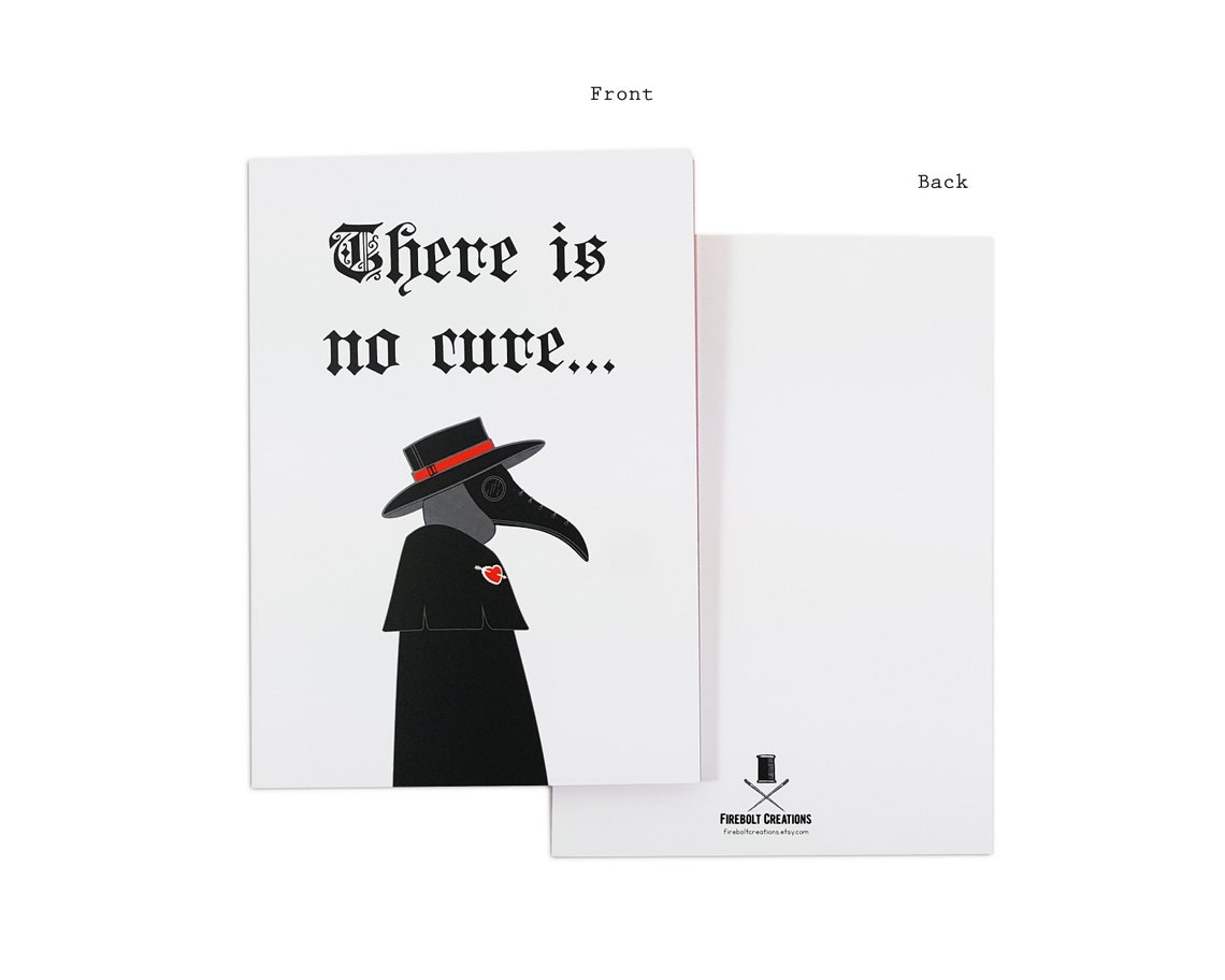 Plague Doctor Love Greeting Card Funny Pandemic Steampunk I - Etsy