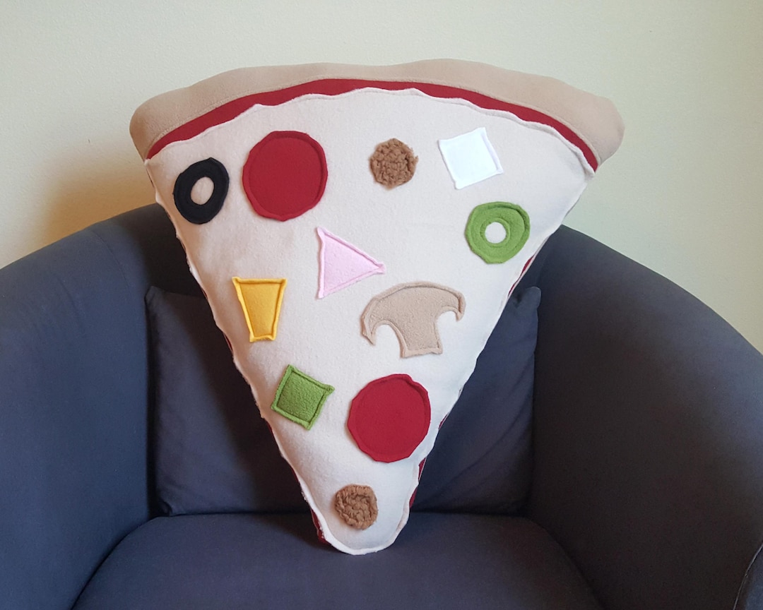Custom Pizza Pillow, Large, Pizza Lover, Food Pillow, Pizza Plush ...