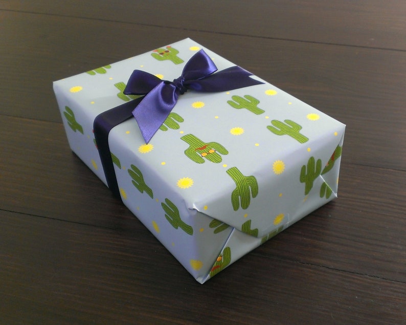Cactus Gift Wrapping Paper Plant Lady Succulent Gift Wrap Desert Cactus ...