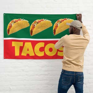 Taco Flag 34.5 X 56 Taco Banner Food Truck - Etsy