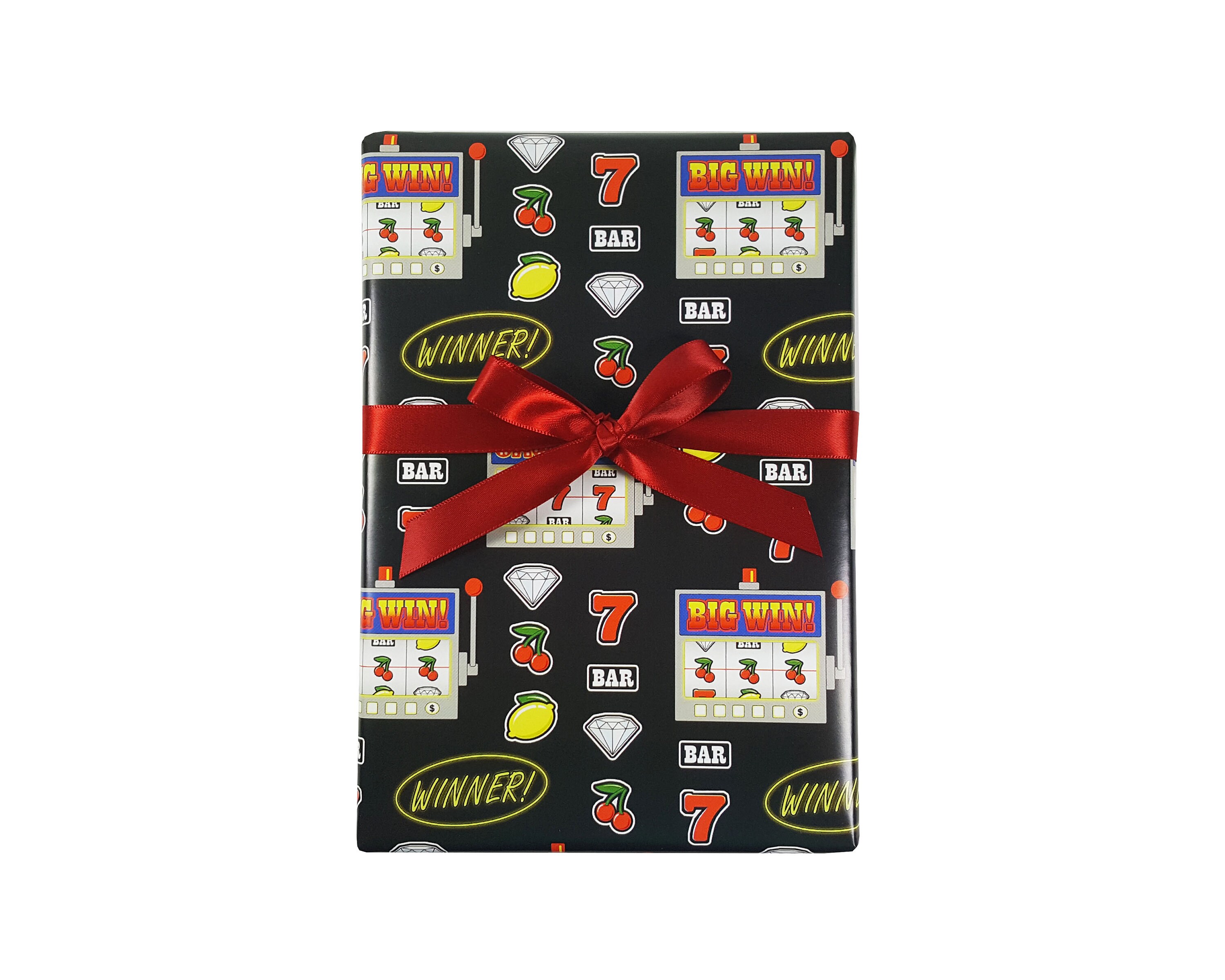 Casino Wrapping Paper Slot Machine Gift Wrap Las Vegas Poker | Etsy
