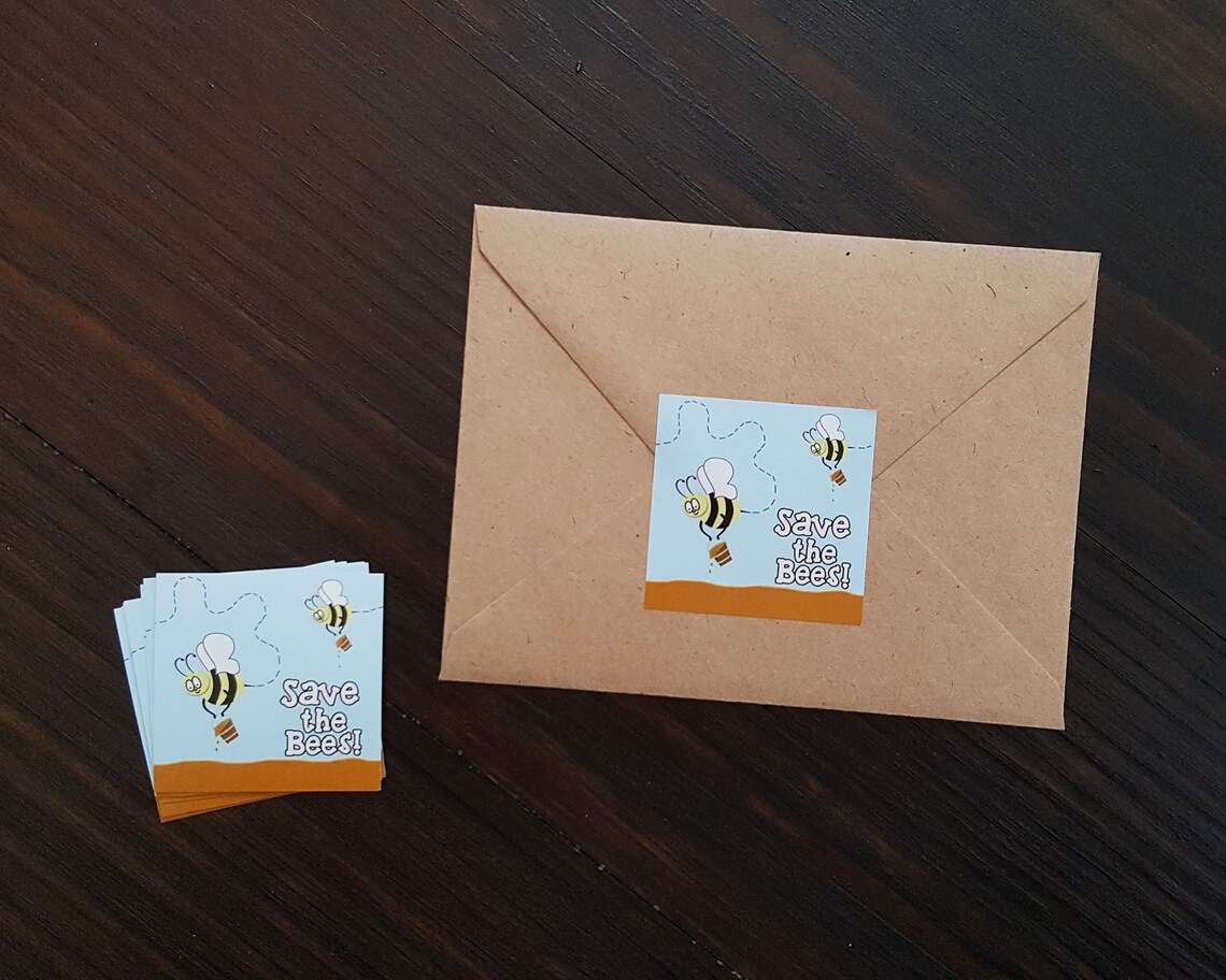 Bee Stickers Honey Bee Sticker Pack Save the Bees Sticker - Etsy
