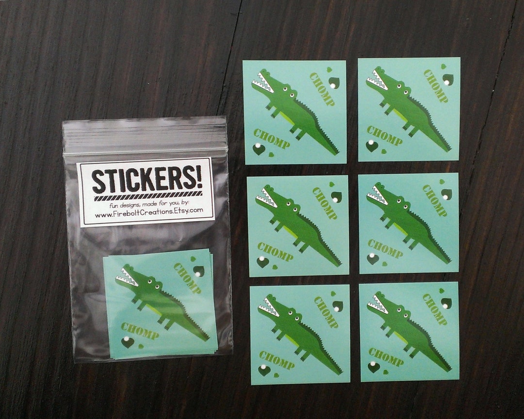 Alligator Stickers Crocodile Animal Stickers Alligator Art Cute ...