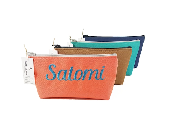 Small Zipper Pouch Canvas Pouch Personalized Pencil Pouch | Etsy