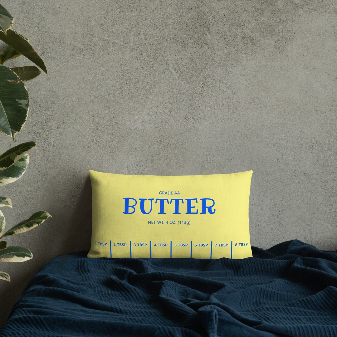 Butter Pillow 12" X 20" Premium Pillow With Cover and Zipper - Foodie ...