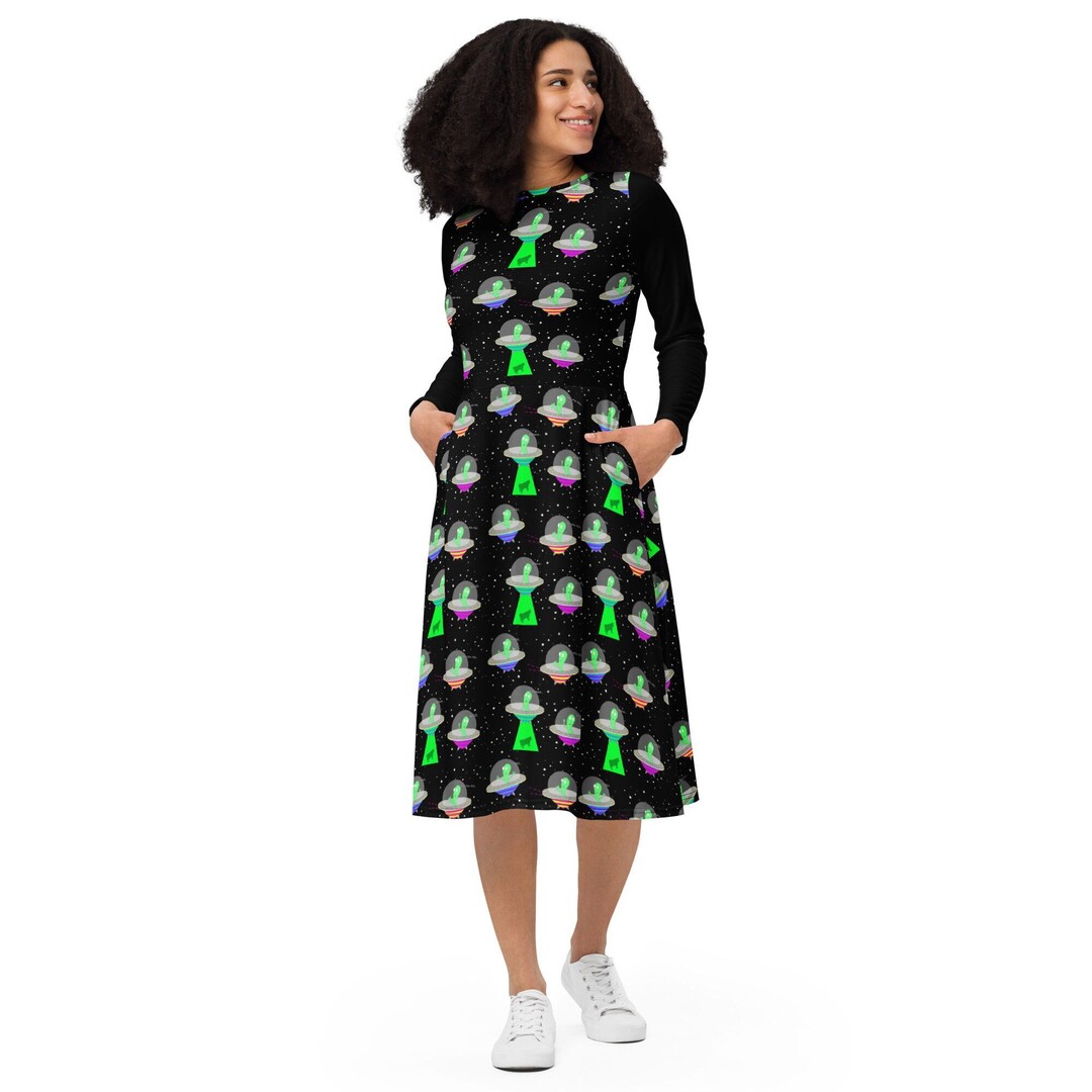 Alien Dress, Dress With Pockets, UFO Party Dress, Plus Sizes, Outer ...