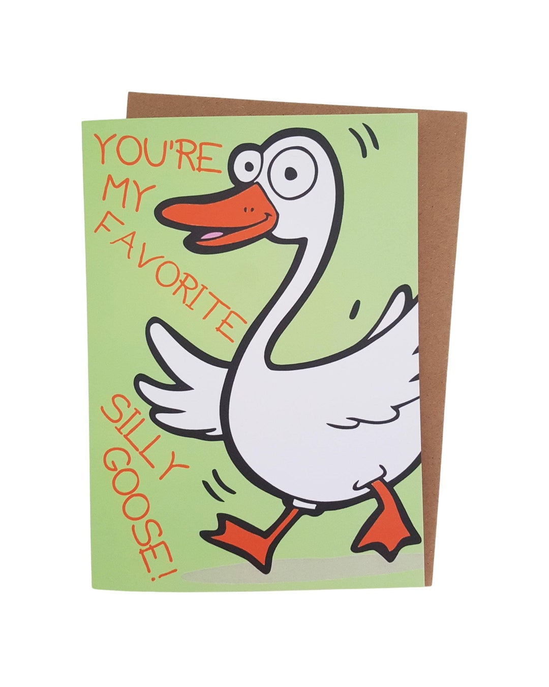 Silly Goose Greeting Card, Funny Card, Animal Lover, Best Friend Card ...