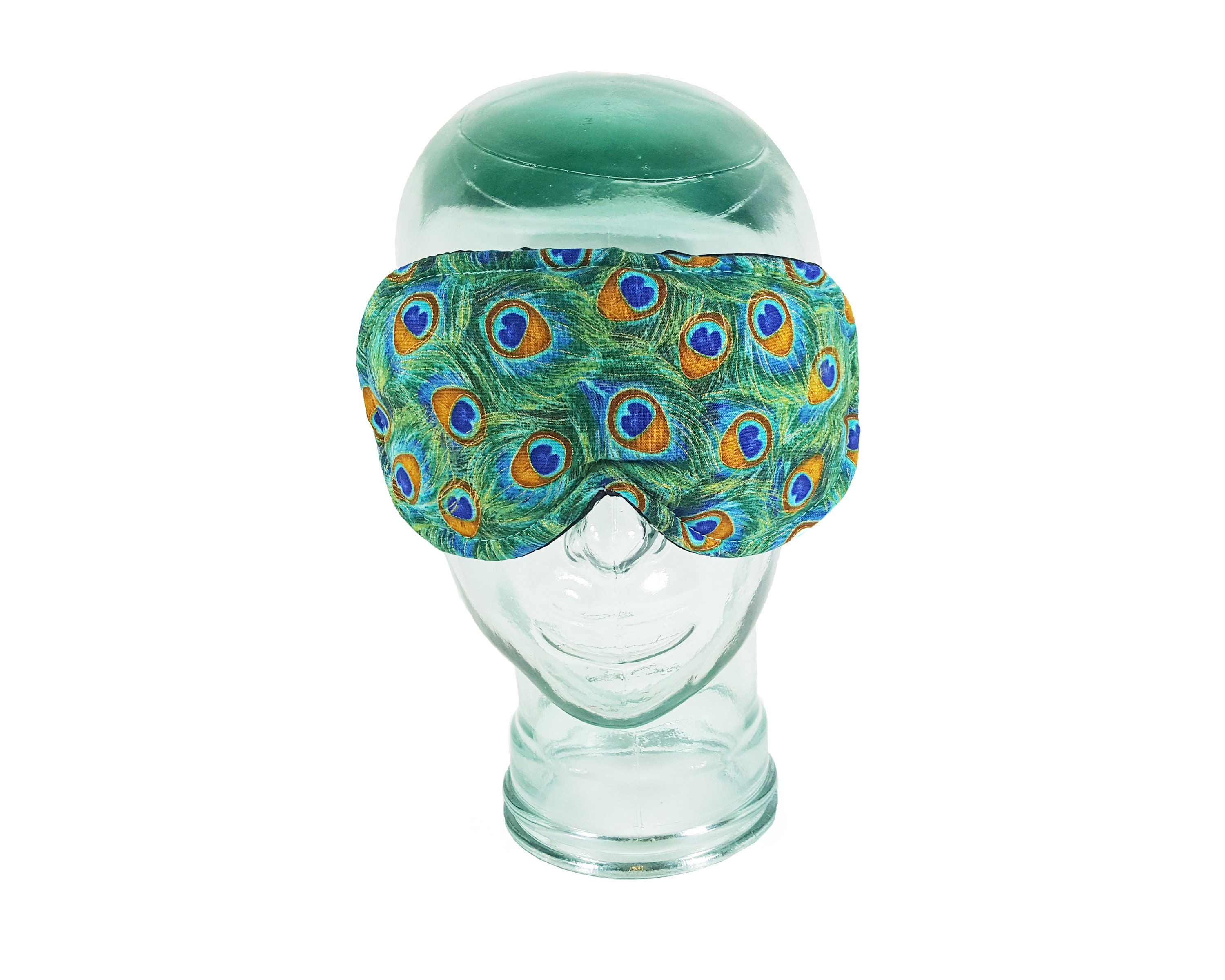 Peacock Sleep Mask eye mask bird peacock feathers blindfold | Etsy
