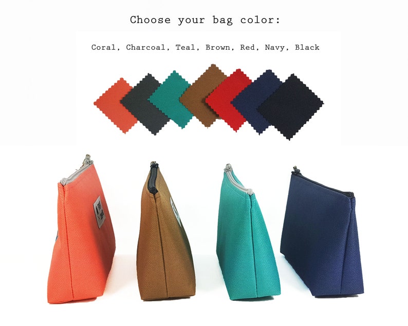 Small Zipper Pouch Canvas Pouch Personalized Pencil Pouch Toiletry Bag ...