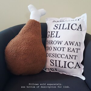 Chicken Nugget Pillow: Embroidered Smiling Plush Foodie Decor, Handmade ...