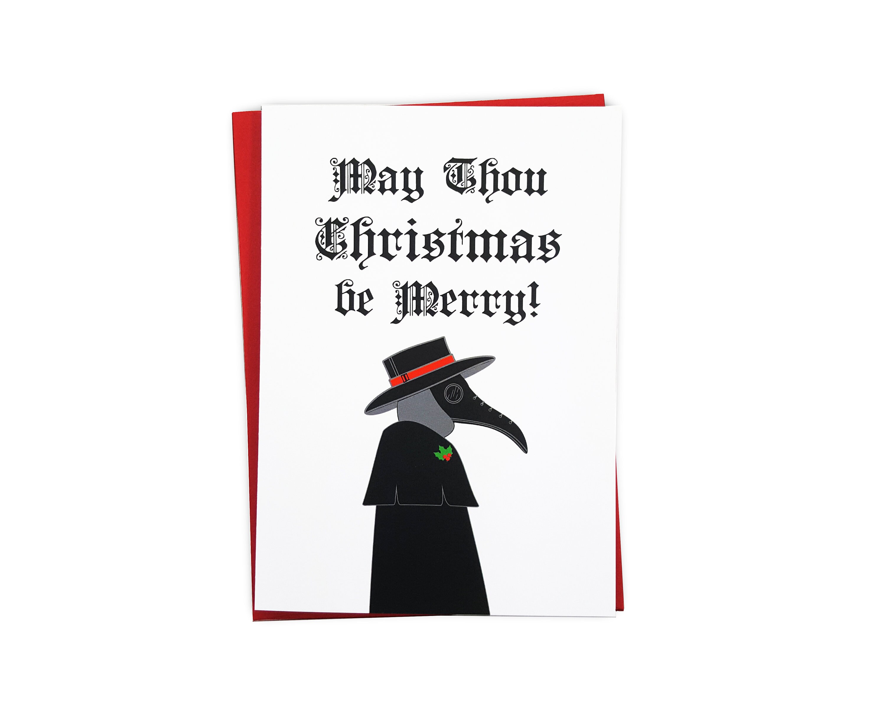 Plague Doctor Christmas Card Funny holiday cards merry | Etsy