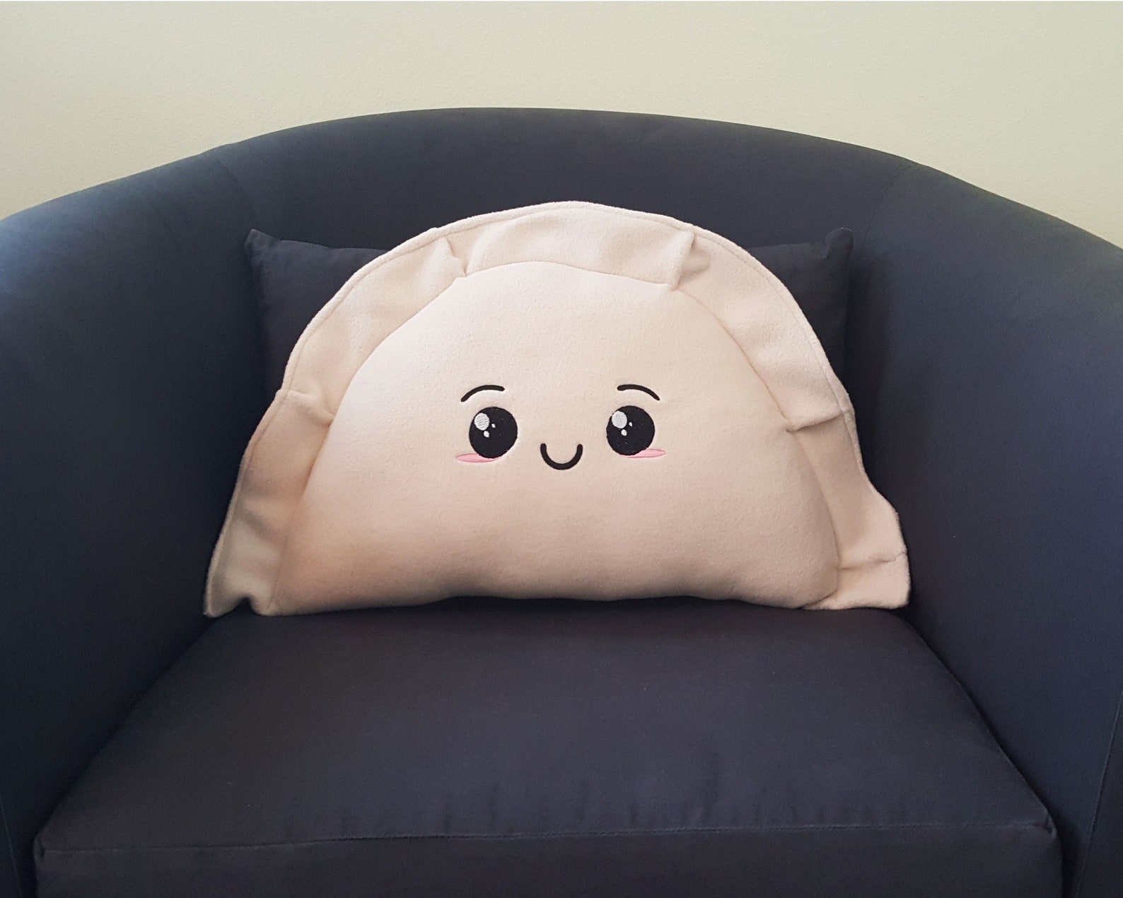 Dumpling Pillow Kawaii Plush Pierogi Throw Pillow Foodie - Etsy
