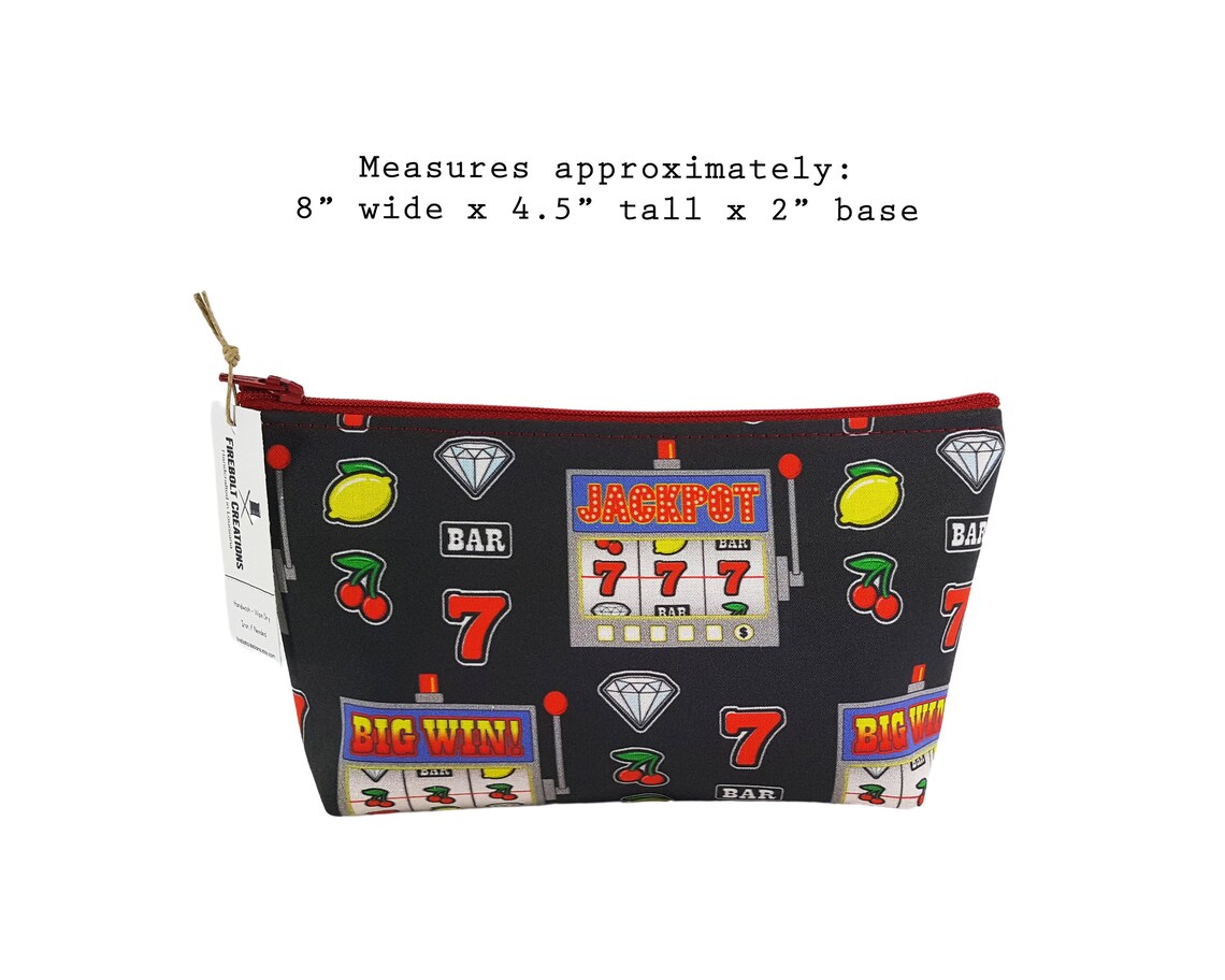 Casino Zipper Pouch Gambling Toiletry Bag Bingo Case Travel - Etsy