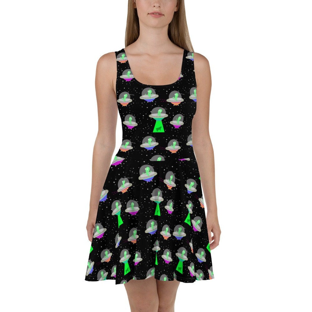 Alien Dress, Skater Dress, UFO Party Dress, Plus Sizes, Outer Space ...