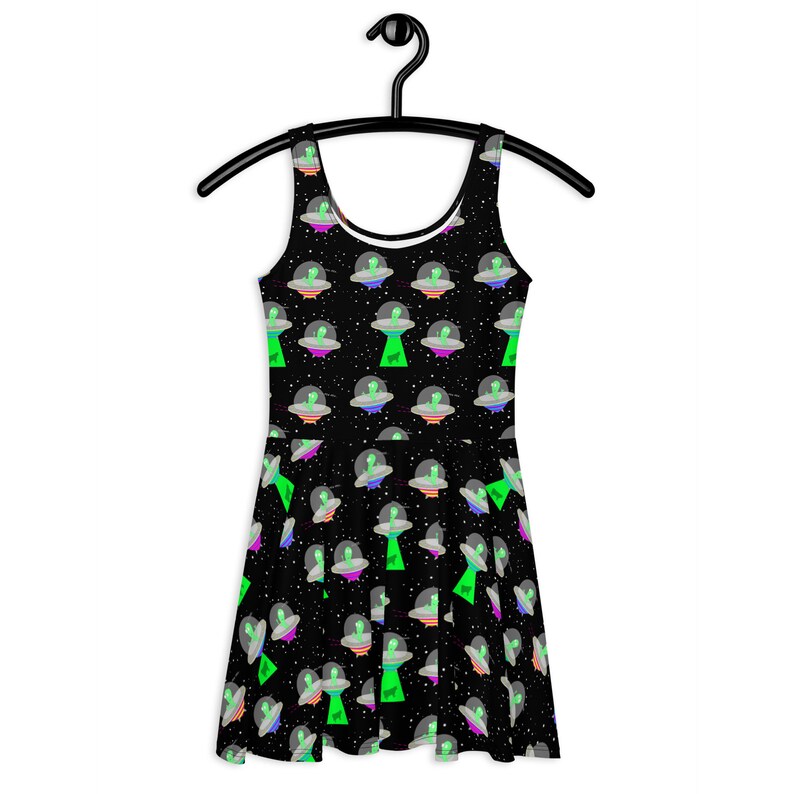 Alien Dress Skater Dress UFO Party Dress Plus Sizes Outer - Etsy
