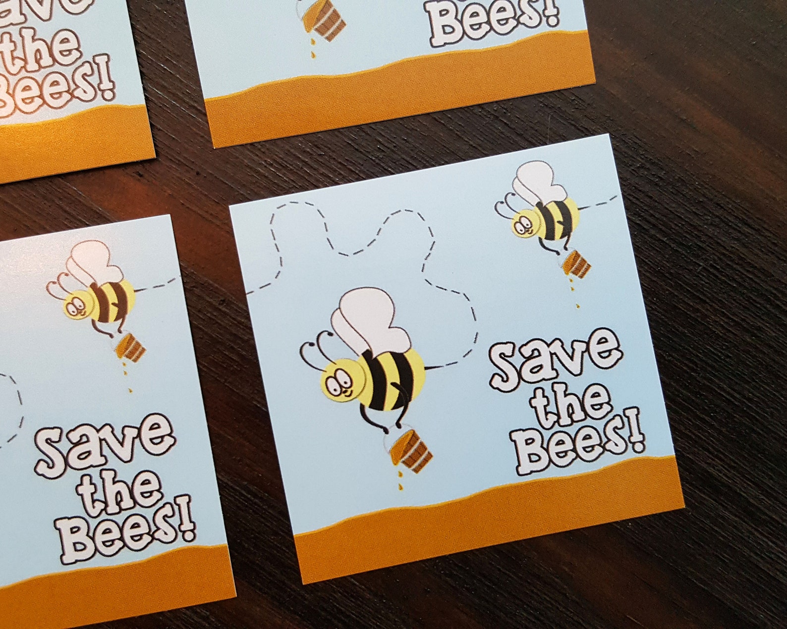 Bee Stickers Honey Bee Sticker Pack Save the Bees Sticker - Etsy