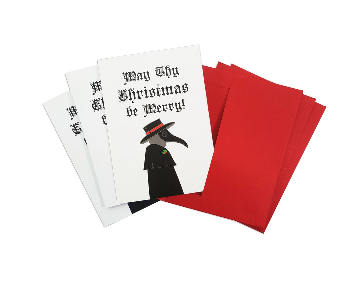 Plague Doctor Christmas Card, Funny Holiday Cards, Merry Christmas ...