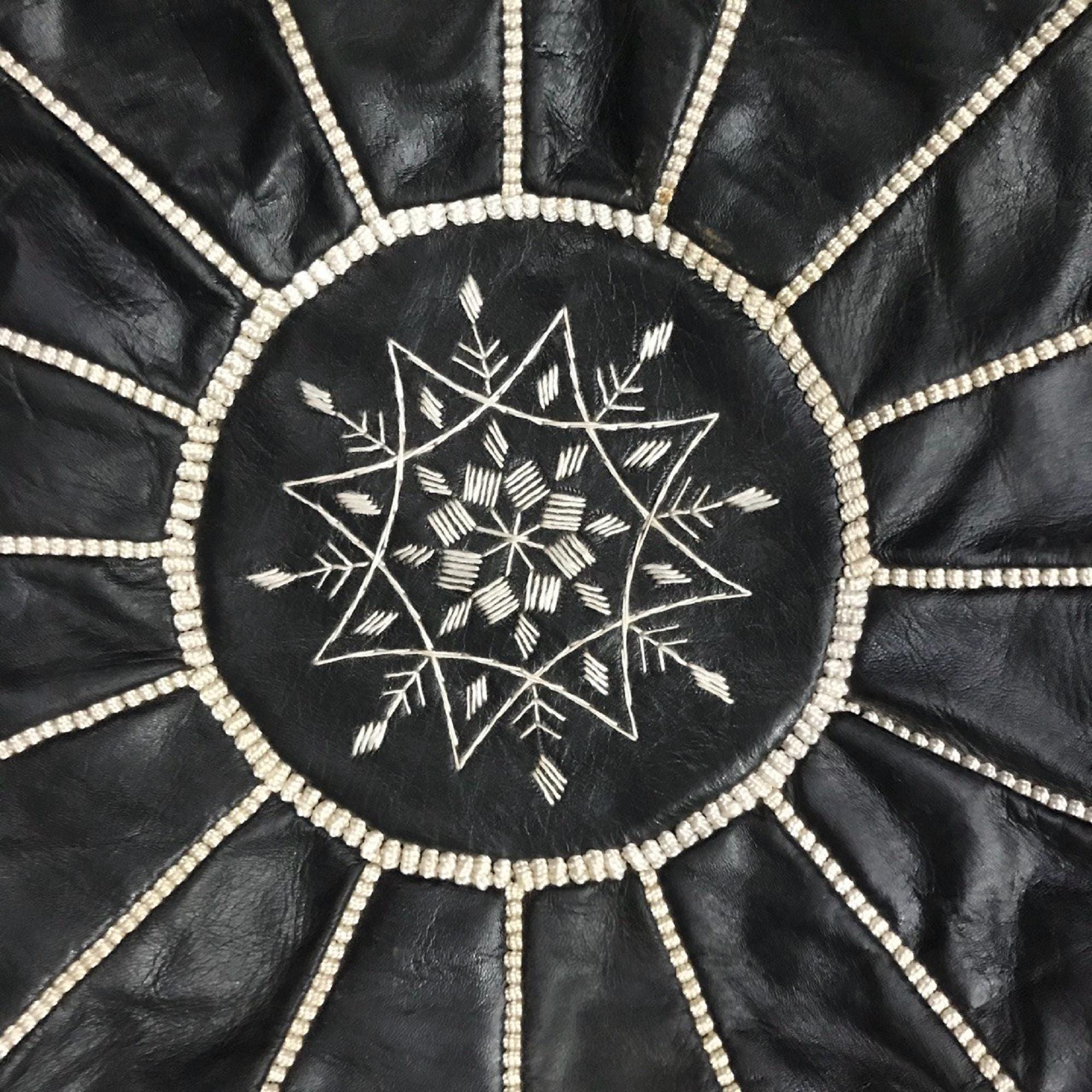 Ottoman Poof Morrocan Home Decor, Handmade Leather Poof - Etsy