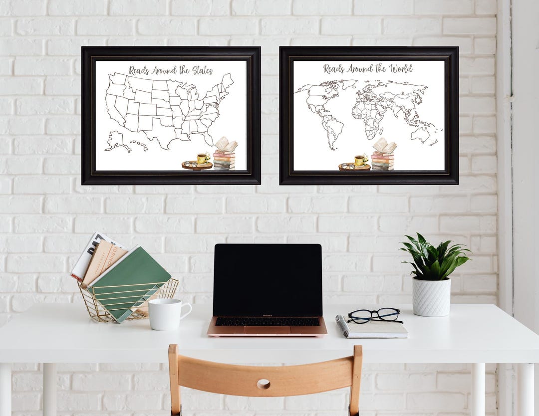 Book Plot Location Tracker Map - Etsy