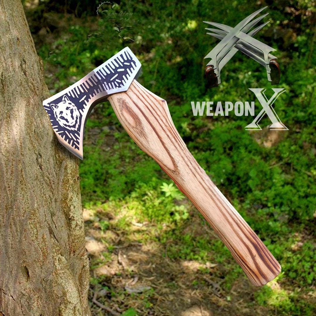 Handmade Viking Throwing Axe: Custom Engraved Carbon Steel Battle Axe - Etsy