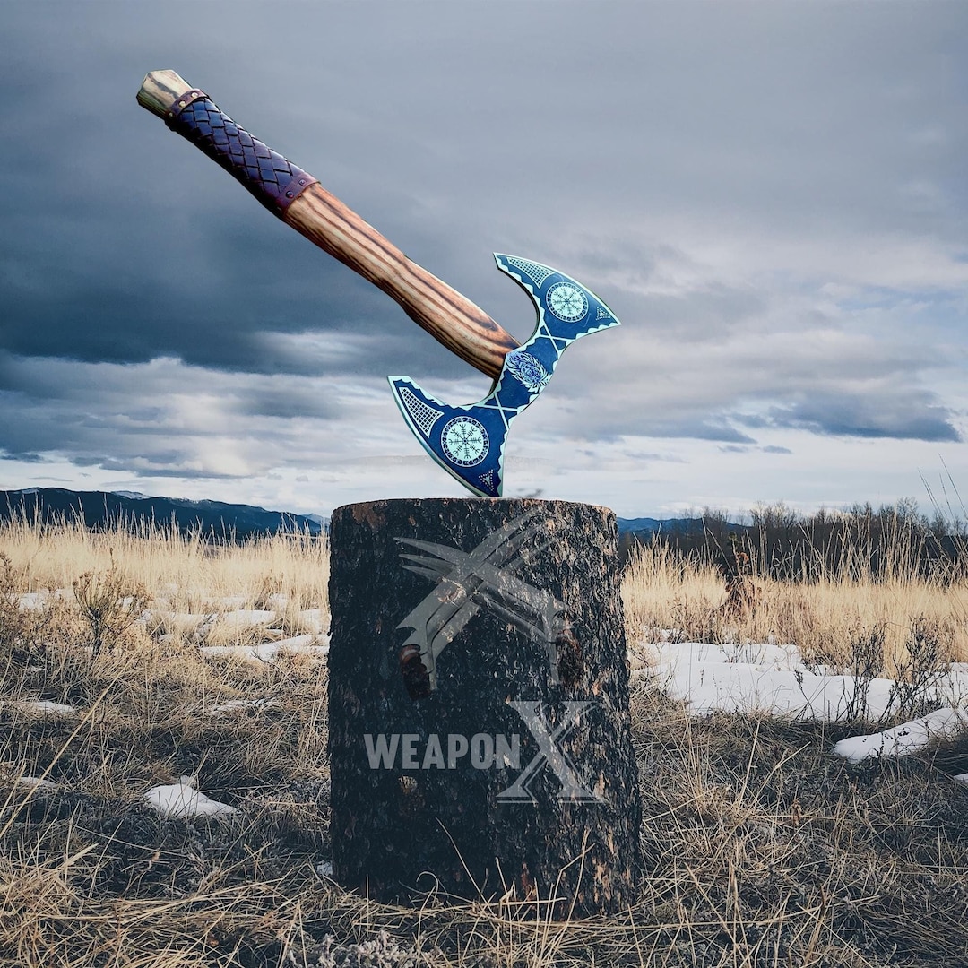 Norse Viking Axe With Sheath, Gift for Husband Anniversary Gift Custom ...