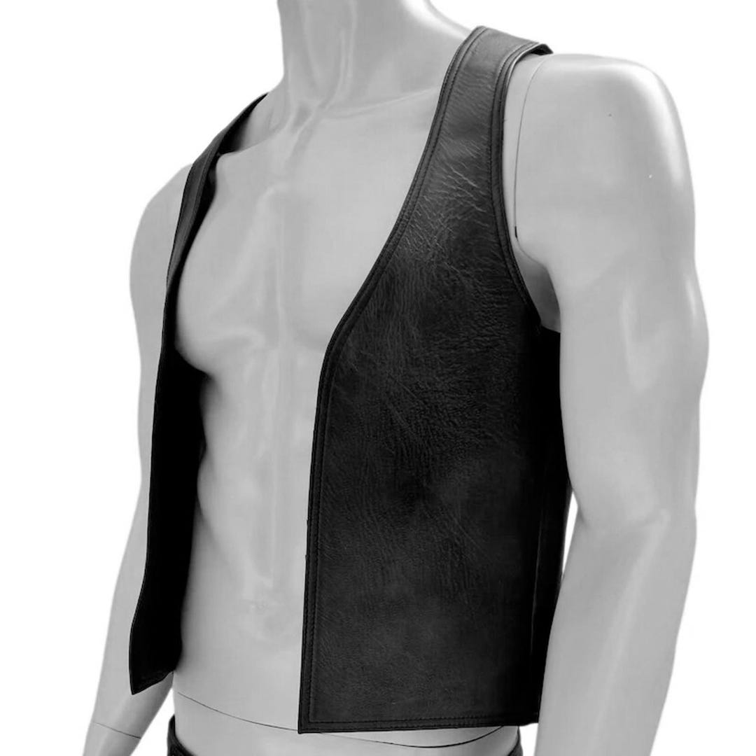 Men’s Leather Bartender Vests | Real Cowhide, Vintage Bar Waistcoats ...