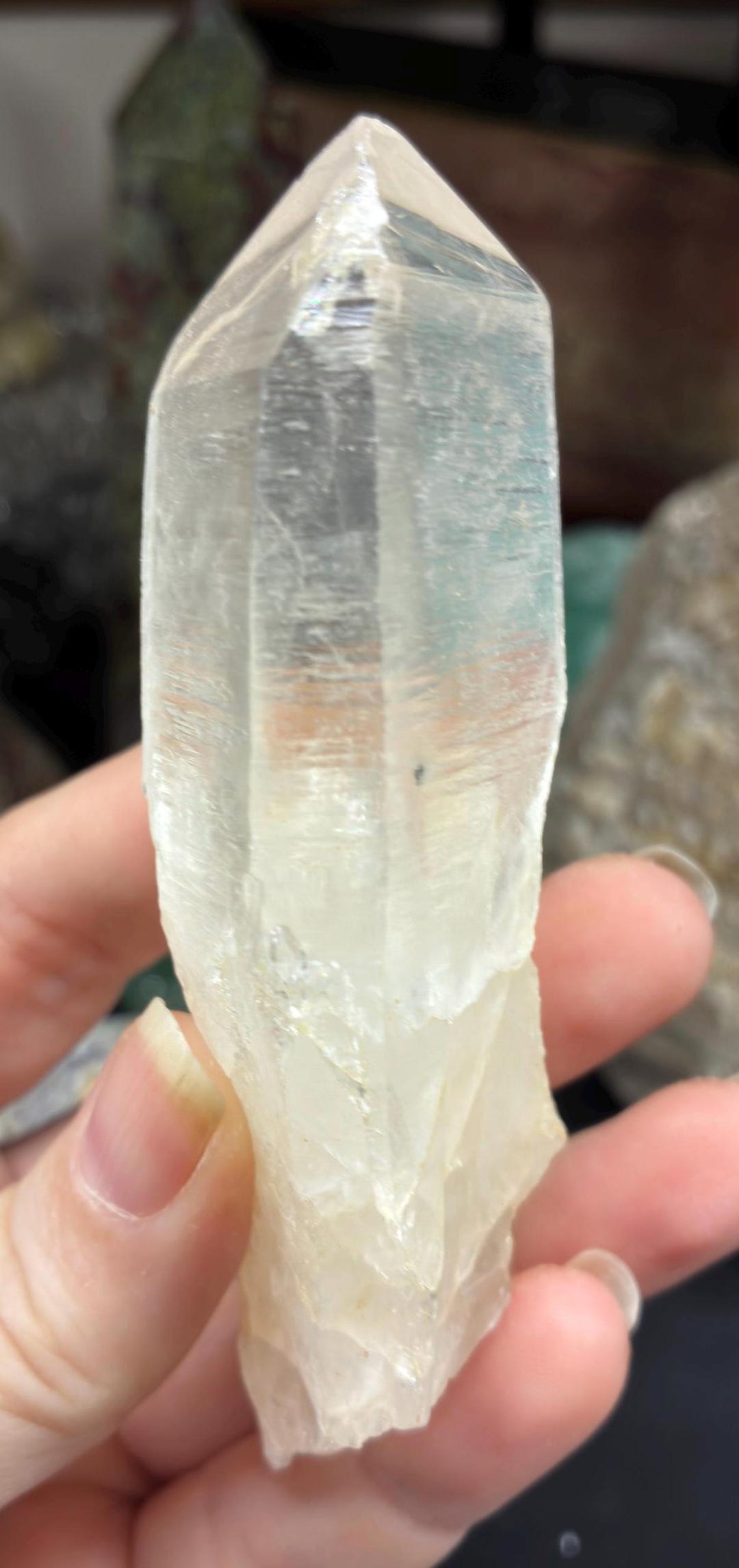 Clear Quartz Point — 126 G — Natural Termination & Self-healed Base ...