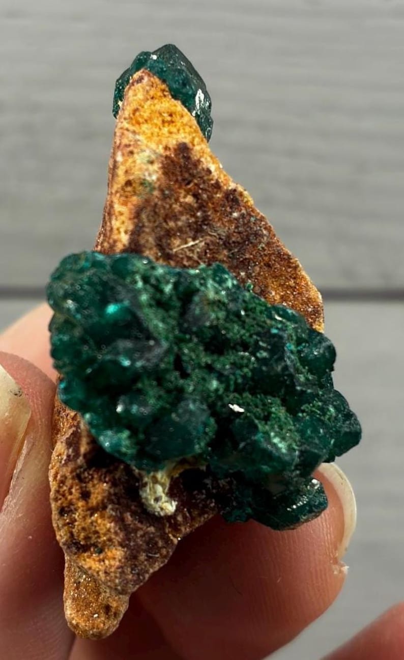 Gemmy Dioptase Crystal on Matrix – Kolwezi DR Congo Mineral Specimen ...