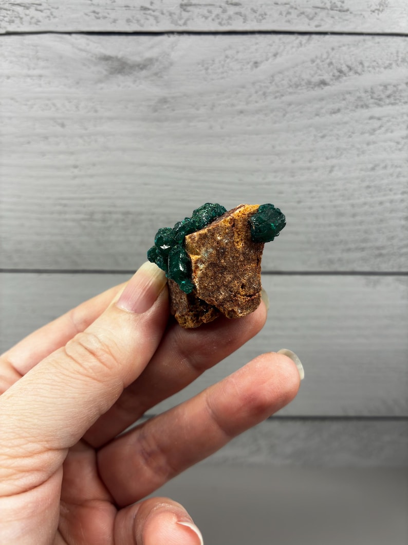 Gemmy Dioptase Crystal on Matrix – Kolwezi DR Congo Mineral Specimen ...