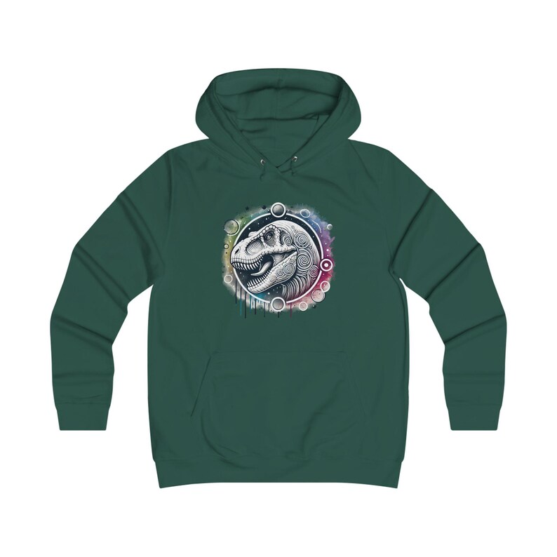Watercolor T-rex Head Hoodie, Cute Dinosaur Hoodie for Women, Jurassic ...