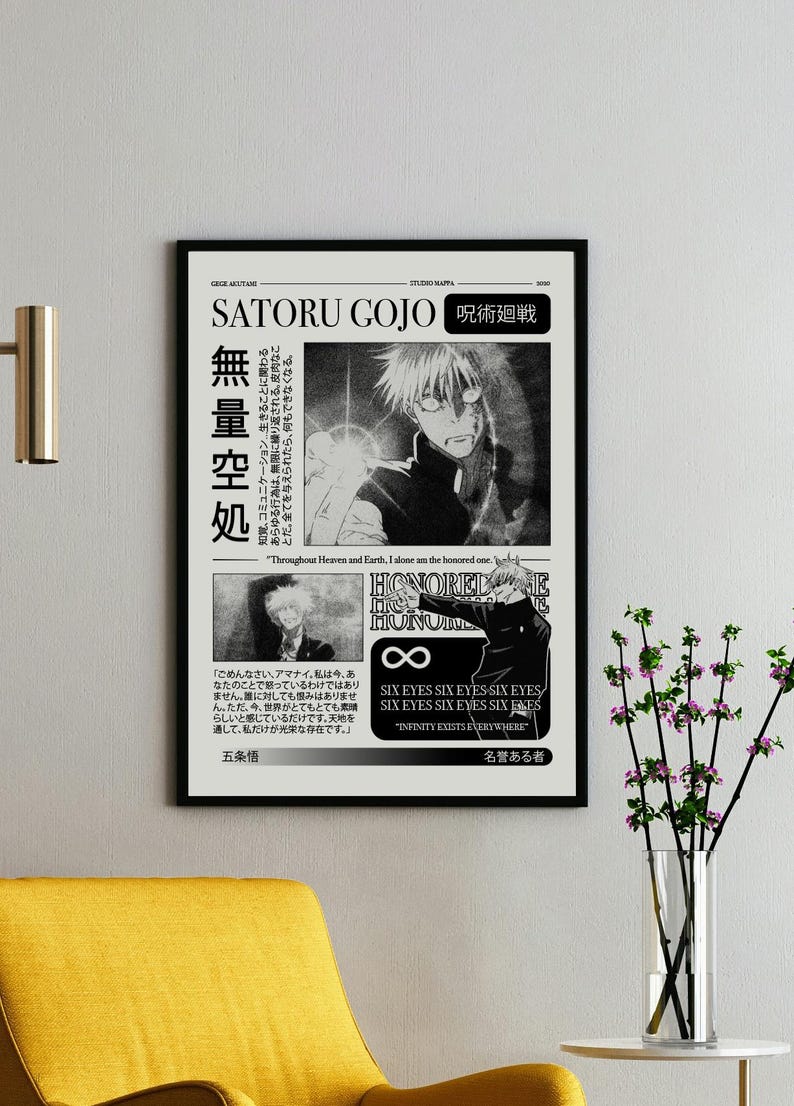 Satoru Gojo Anime Art Print - JJK Inspired (digital Download) - Etsy