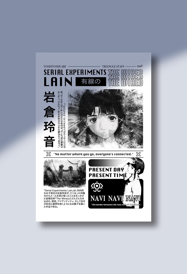 Serial Experiments Lain Art Print: Anime Poster (digital Download ...