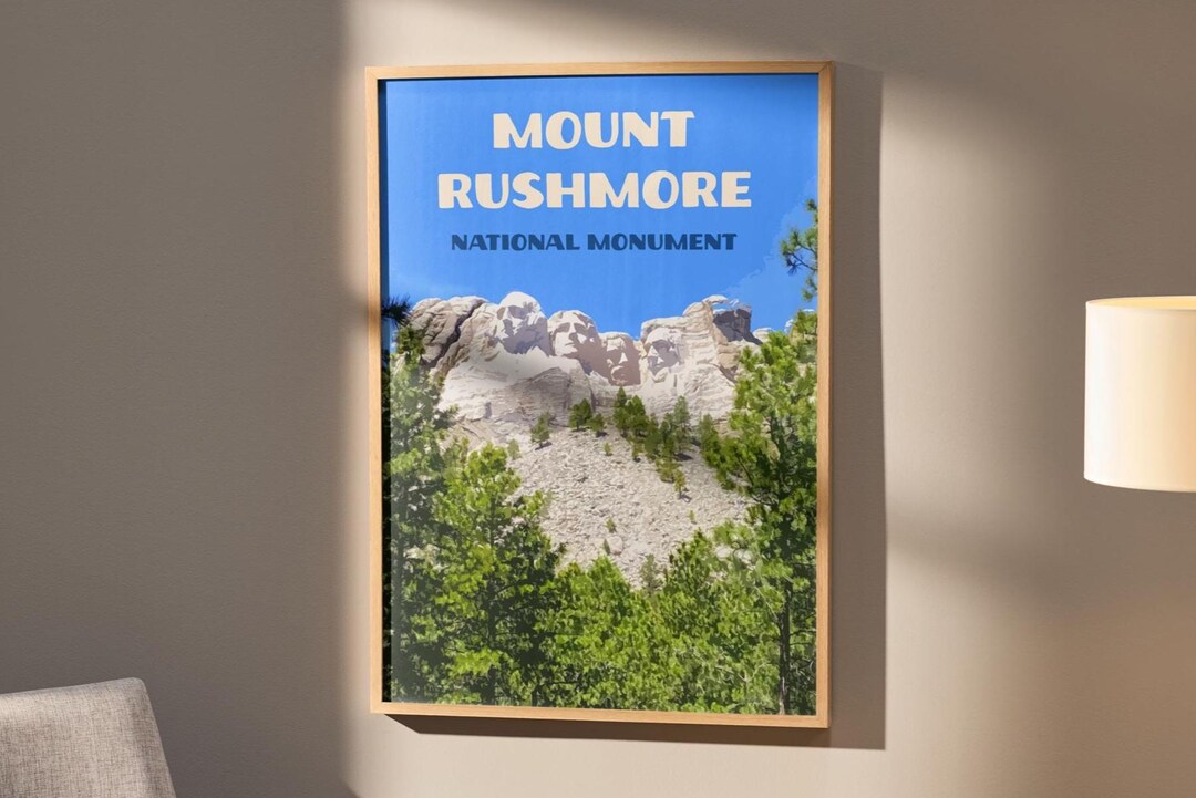 Mount Rushmore - Vintage Travel Poster - American Landmarks - South ...